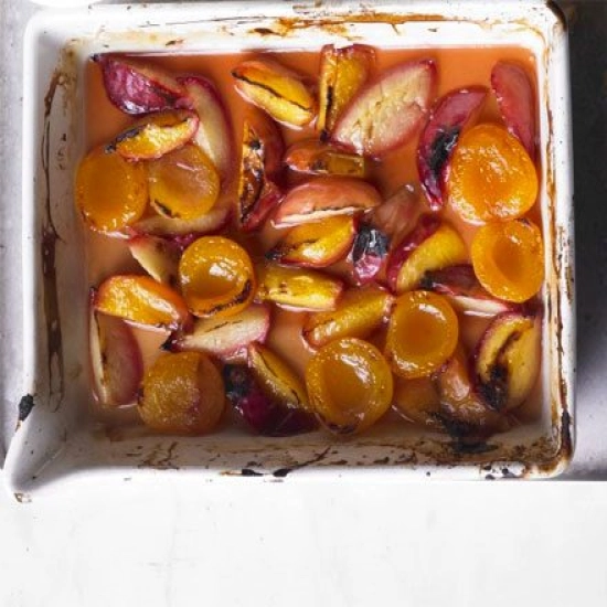 What is for dinner tonight? | Roasted stone fruits