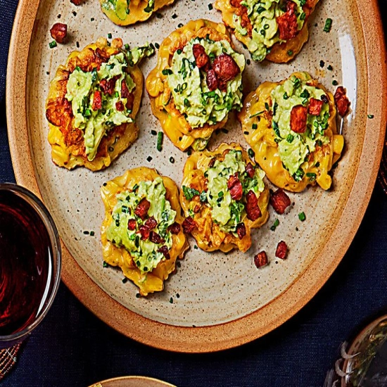 What is for dinner tonight? | Sweetcorn fritters with avocado & crispy ...